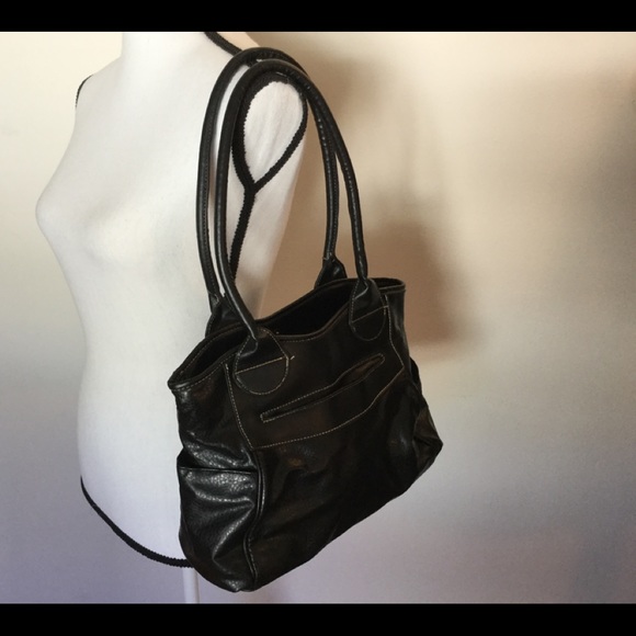 Mondo | Bags | Mondo Leather Shoulder Bag Black Mint | Poshmark